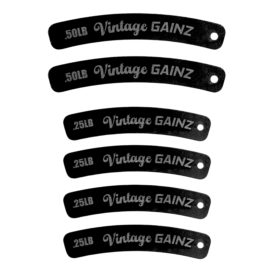 Vintage Gainz 6 Plate Set (4-.25LB, 2-.50LB) of Magnetic Weight Plates ...